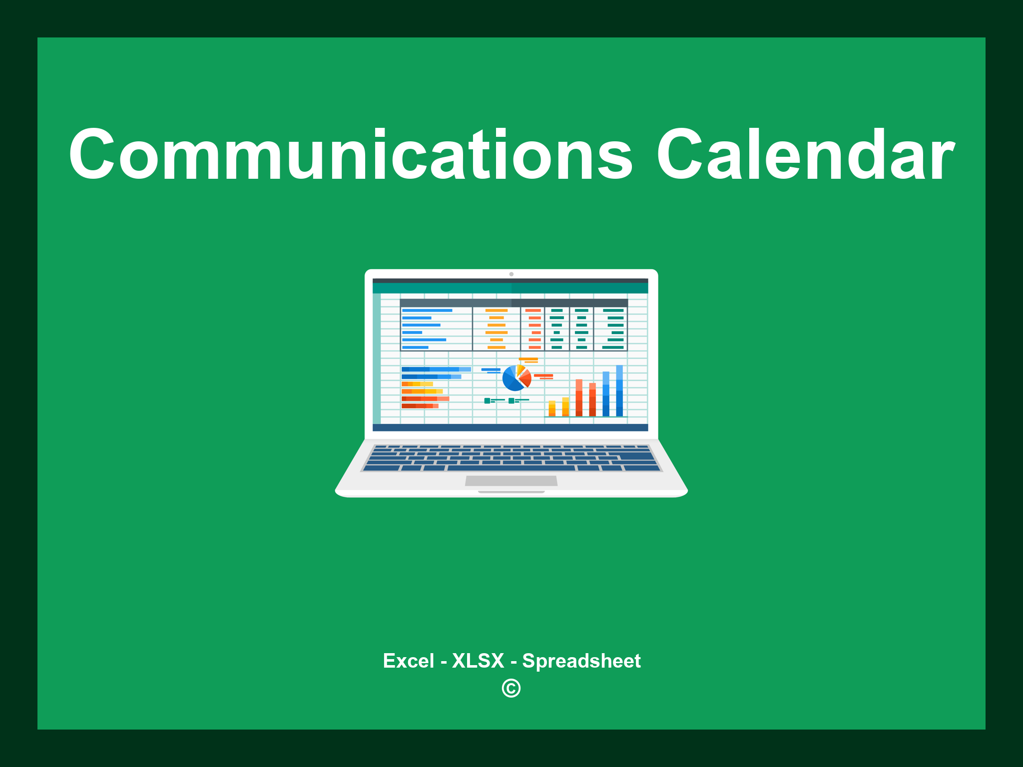 Communications Calendar Template Excel